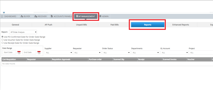 Open PO Summary Report