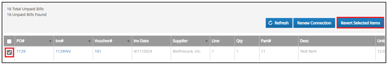 Removing a Receipt in Order to Make Adjustments to the PO