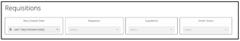 Requisitions Dashboard