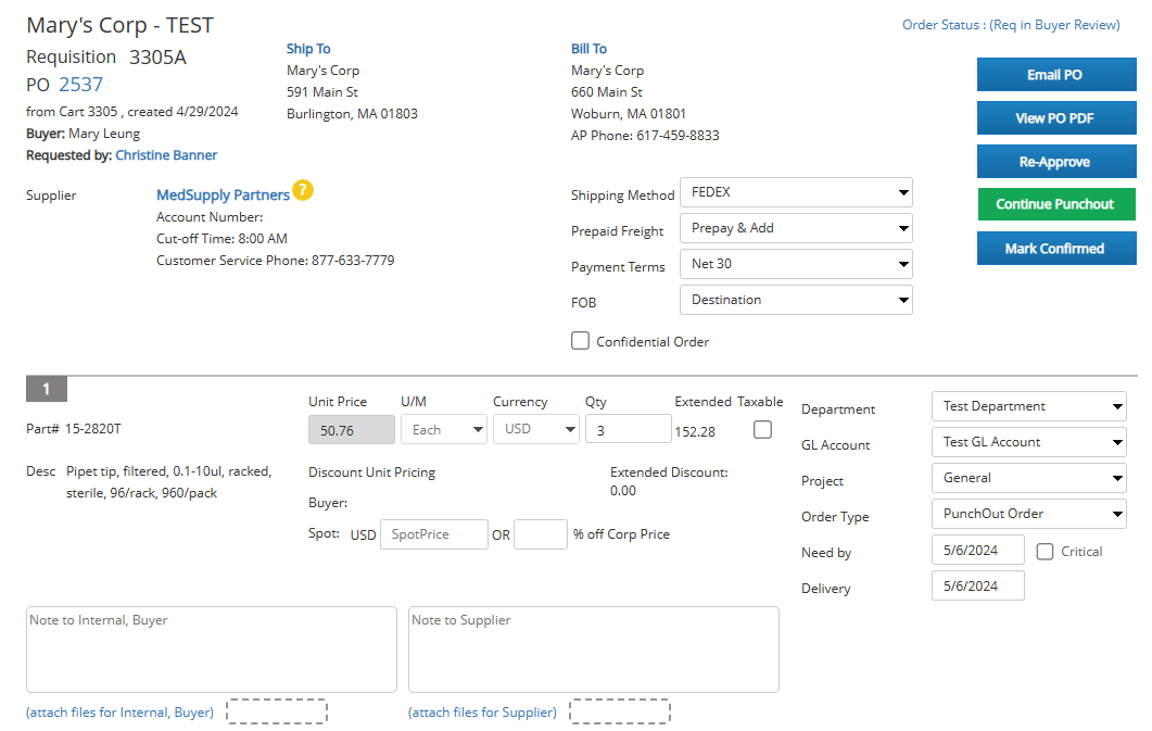 Removing a Punchout Processing PO from the Problem Order Queue