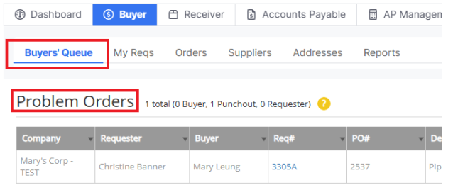Removing a Punchout Processing PO from the Problem Order Queue