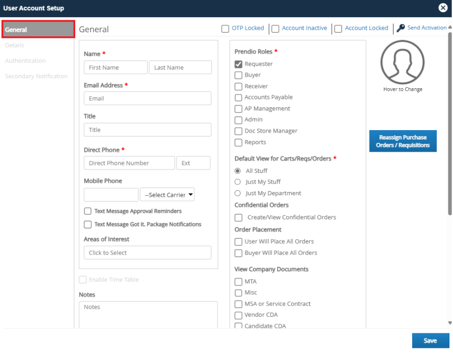 Adding A User To Prendio