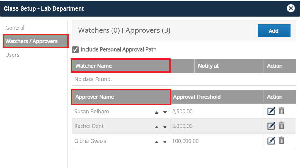 Flexible Segment Approvers