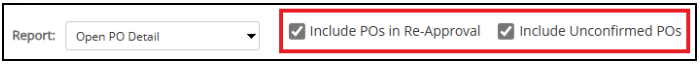 Open PO Detail Report