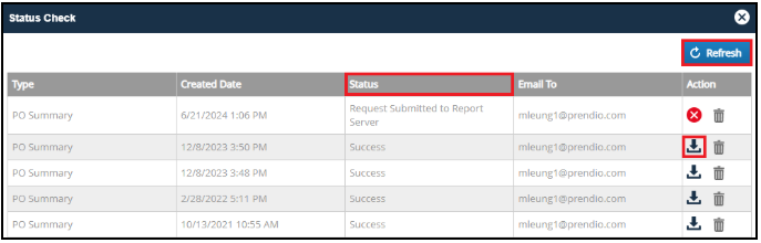 PO Summary Report