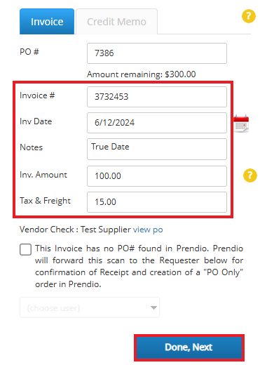Invoice Correction & Updates to Vouchers