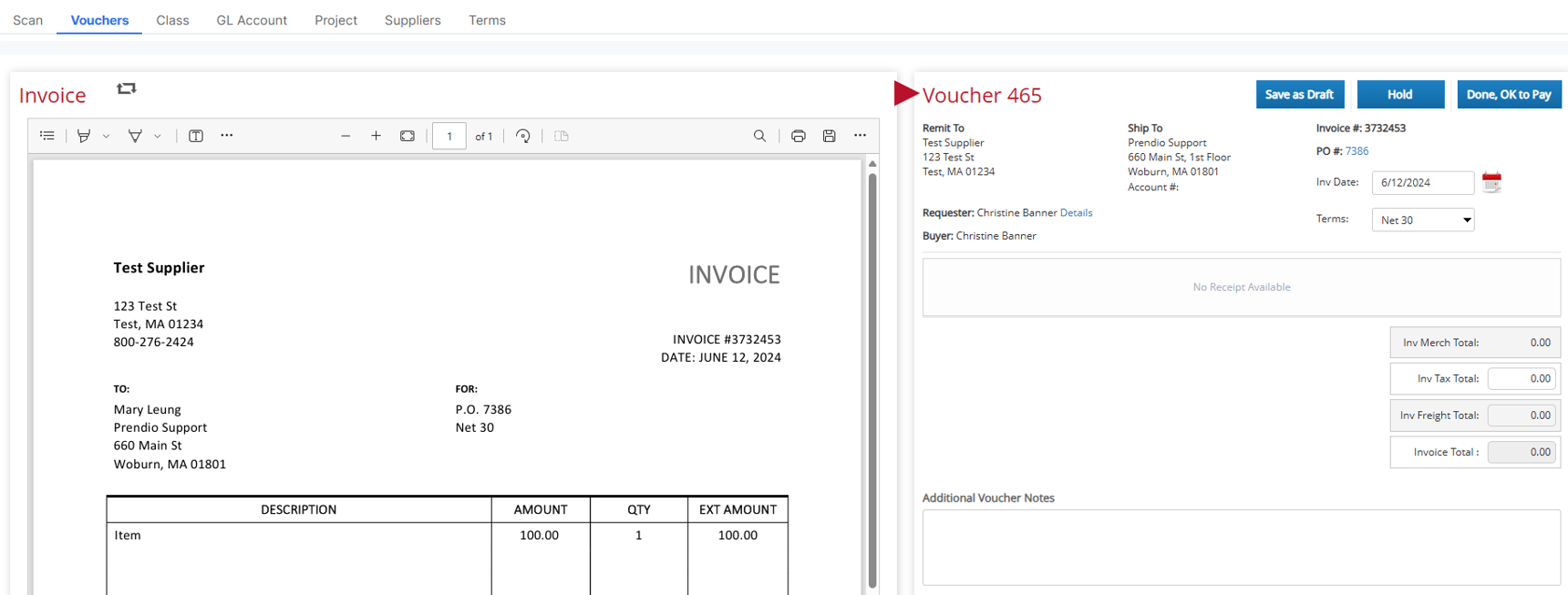 Invoice Correction & Updates to Vouchers