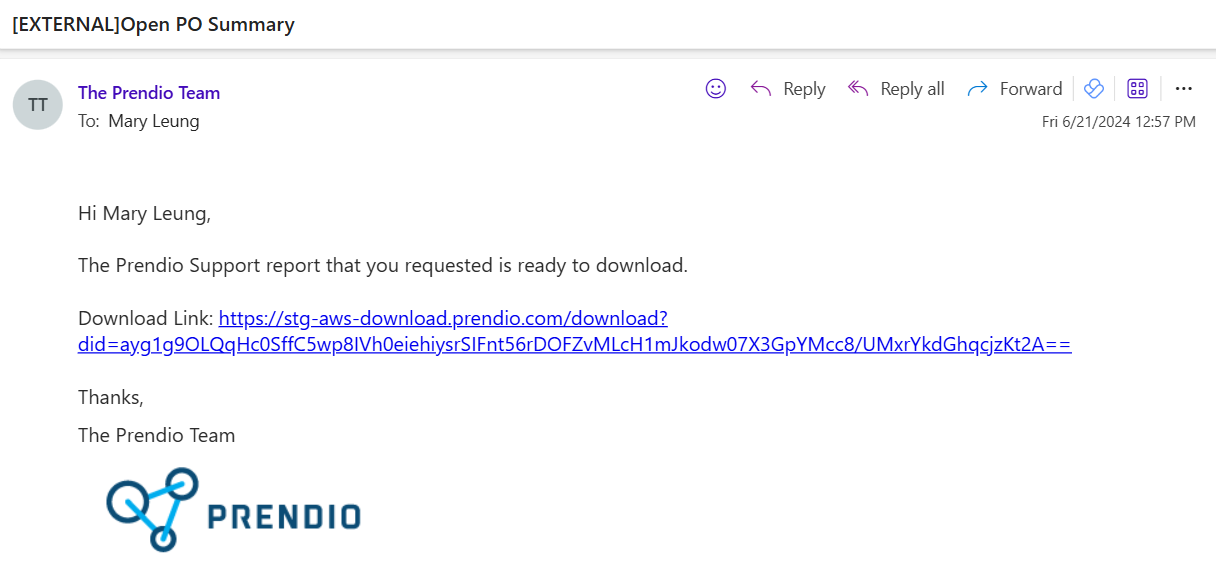 Open PO Summary Report