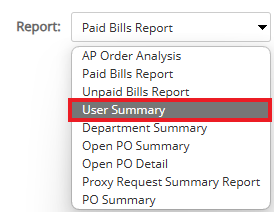 User Summary Report/User Export