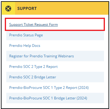 Support Ticket Request Form