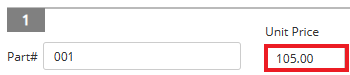 Updating the Pricing or Quantity to a Part Line