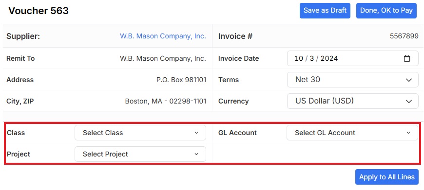 Non-PO Backed Invoices