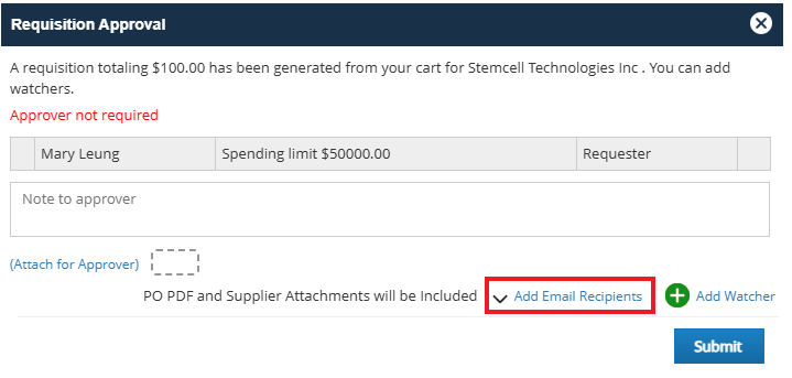 Requester Order (I Will Place the Order) Workflow