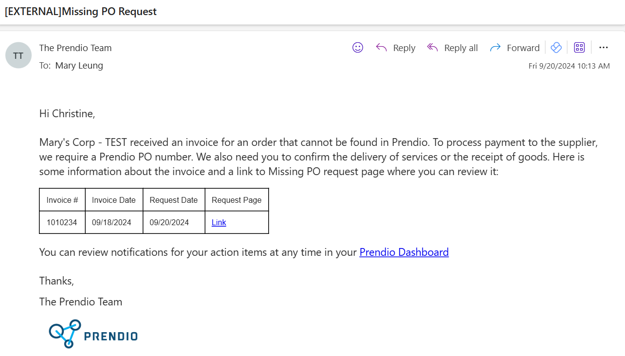 Missing PO and/or Receipt