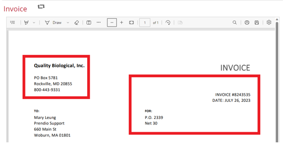 Processing an Invoice into a Voucher
